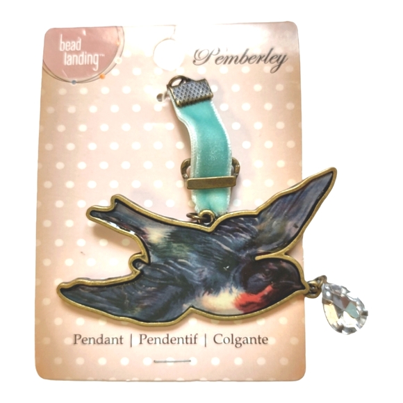Pemberly Landing | Jewelry | Pemberly Bead Landing Blue Bird Pendant Or ...